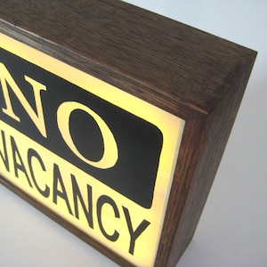 NO VACANCY Sign, Handcrafted Retro Hand Painted Lightbox Sign, Wooden ...