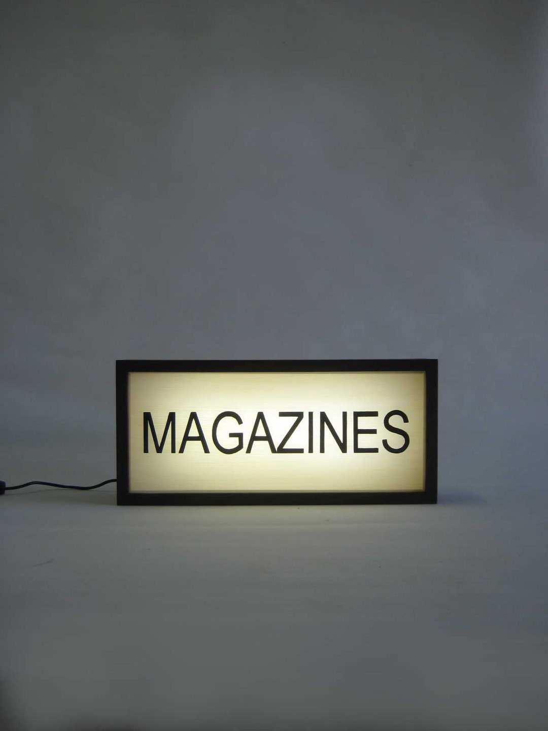 Magazine Wooden Lightbox Sign, Handcrafted Lighted Hand Painted Signs ...
