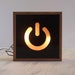 Hand Painted Power Switch Symbol Wooden Lightbox Lighted - Etsy Canada