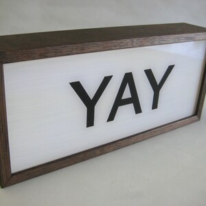 YAY Handcrafted Wooden Light Box Sign Hand Painted Light up Sign ...