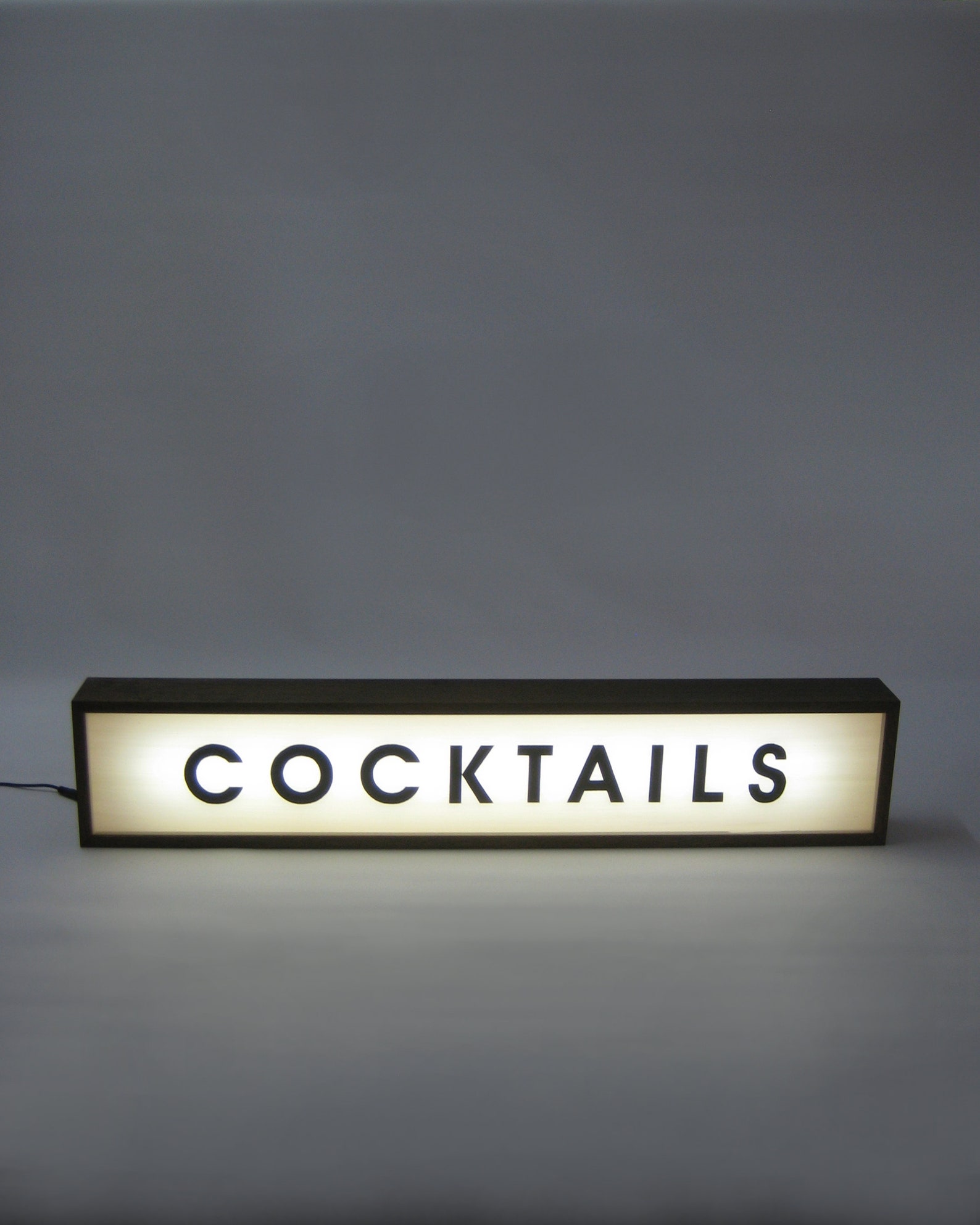 Cocktails Light Sign for Classic Style Bar Area Decor, Custom Business ...