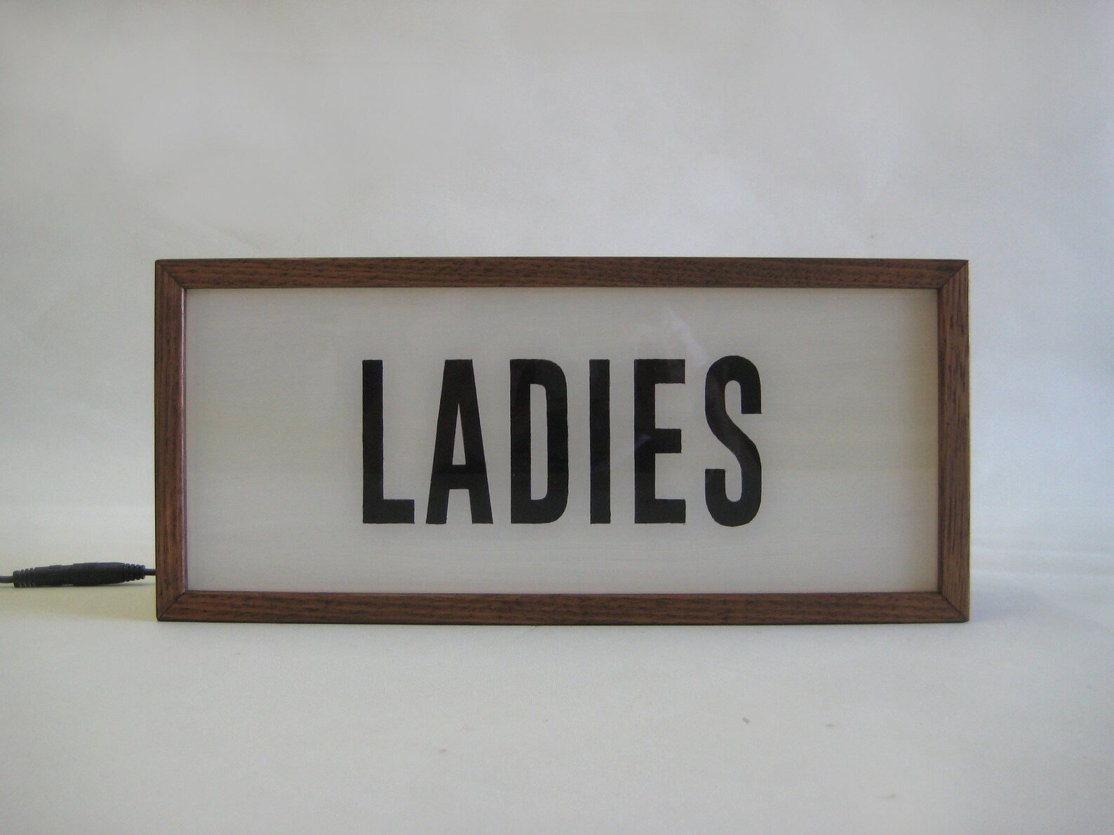 Ladies Handcrafted Wooden Light Box Sign, Restaurant Restroom Sign With ...