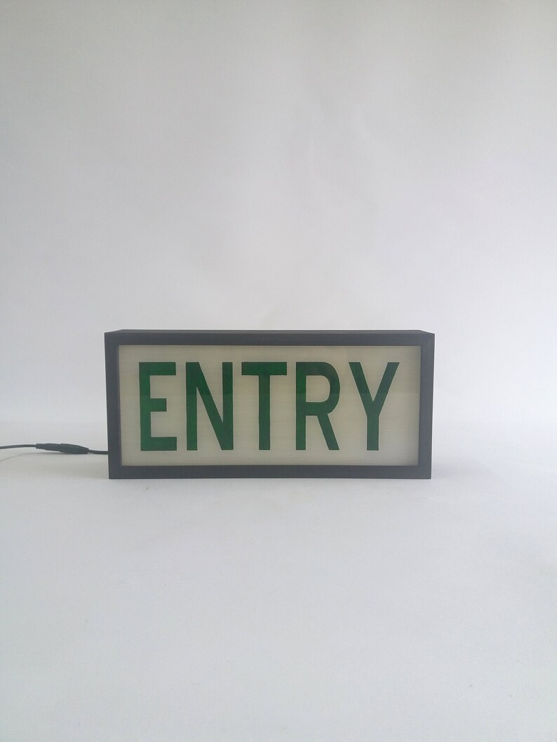 Lighted Entry Sign Mid Century Modern Light up Sign for | Etsy
