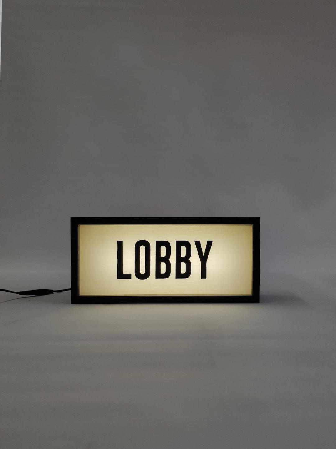 Lobby Lightbox Sign, Handcrafted Wooden Illuminated Directional Sign ...