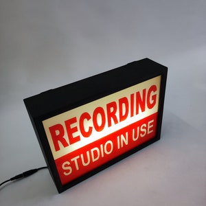 Recording Studio in Use Lightbox Sign, Retro Style Music Studio Signage ...