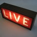 LIVE Wooden Lightbox Sign, Lighted Hand Painted Signs, Handcrafted ...