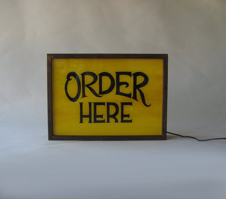 PEDIR AQUÍ Letrero Caja de luz de madera Letreros pintados a - Etsy España