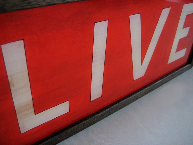 LIVE Wooden Lightbox Sign Lighted Hand Painted Signs | Etsy