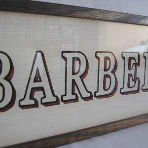 BARBER Wooden Lightbox Sign, Handcrafted Timber Light Box Sign ...