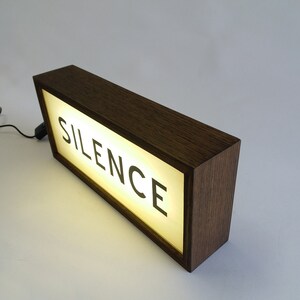 Silence LED Illuminated Sign for Home Music Studio Recording in ...