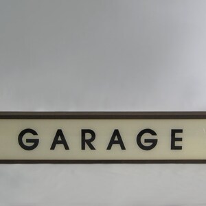 Lighted Garage Sign, Handcrafted Wooden Light Box Sign for Man Cave ...