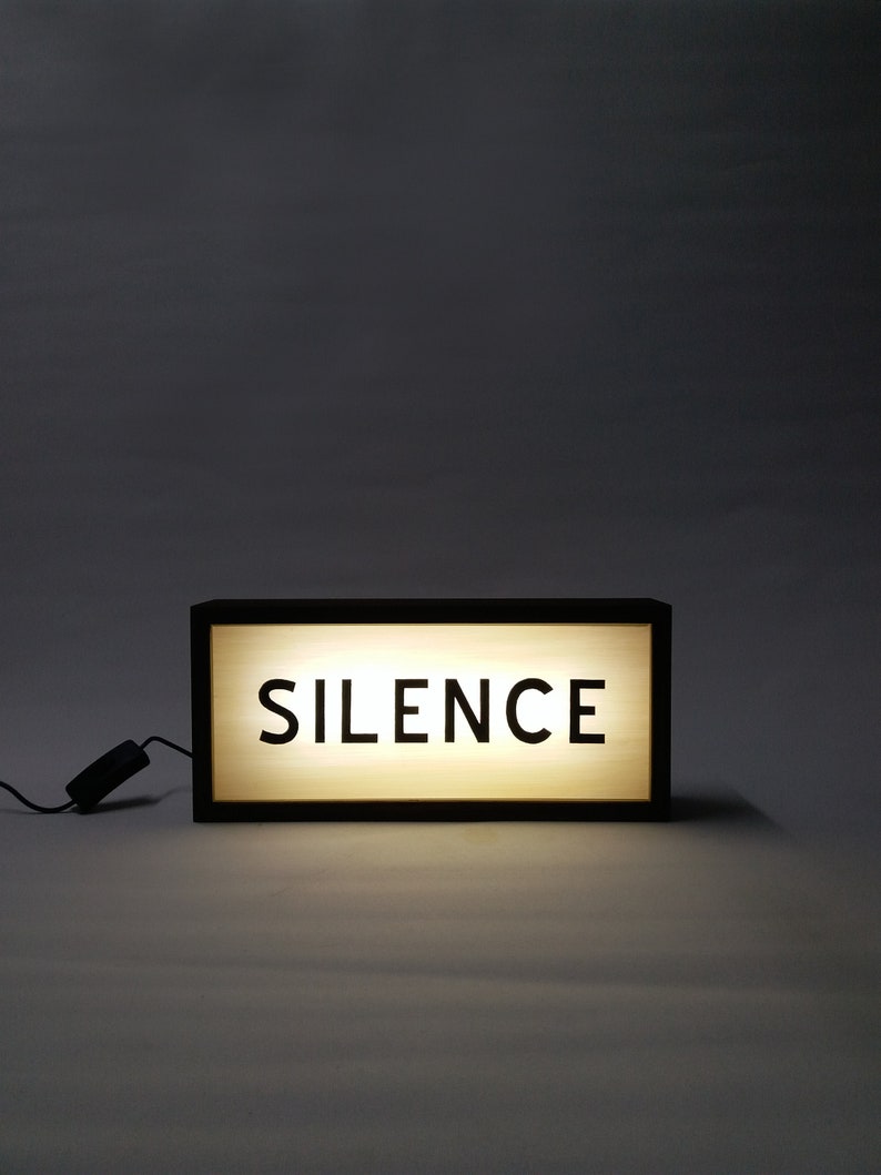 Silence LED Illuminated Sign for Home Music Studio Recording - Etsy