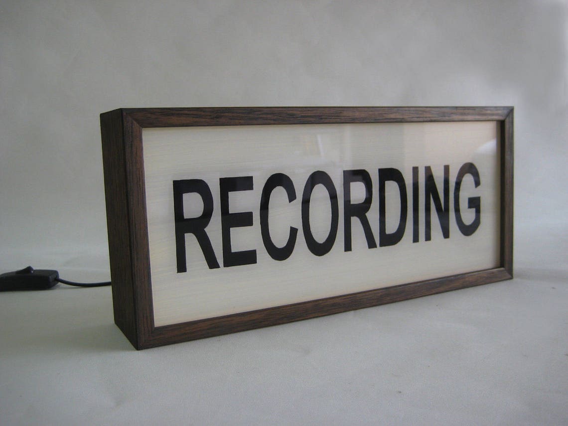 Recording in Progress LED Sign for Music Studio Live | Etsy