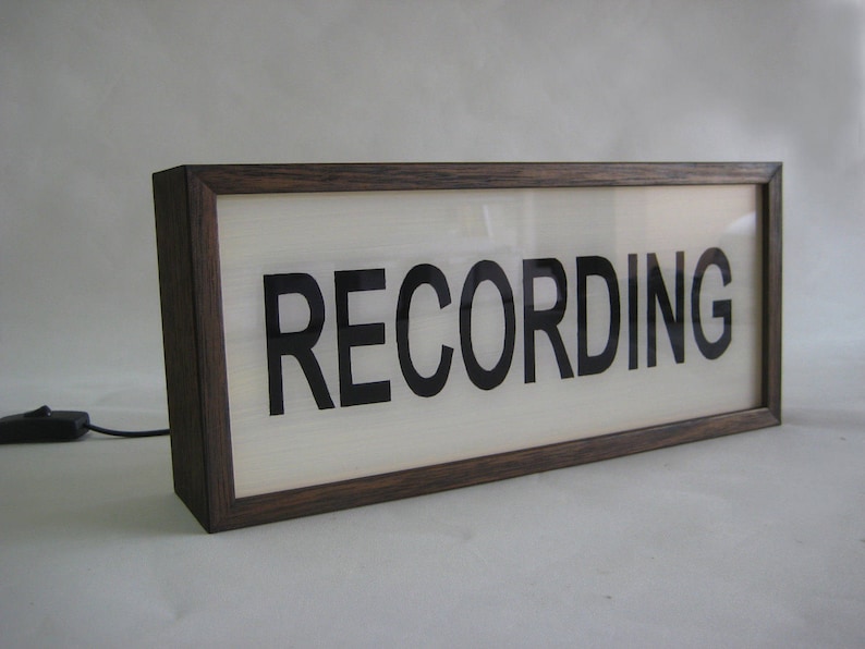 Music Studio Recording Light up Sign Handcrafted Wooden Light - Etsy UK
