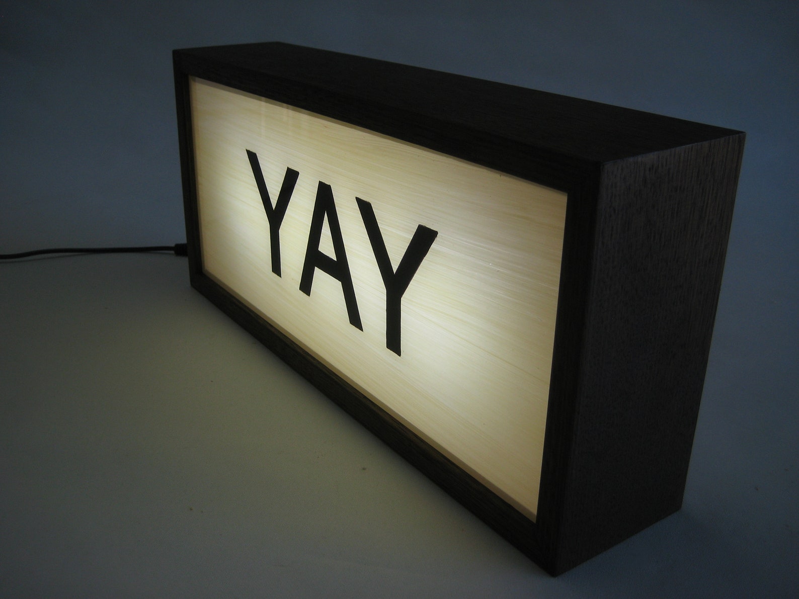 YAY Handcrafted Wooden Light Box Sign Hand Painted Light Up | Etsy