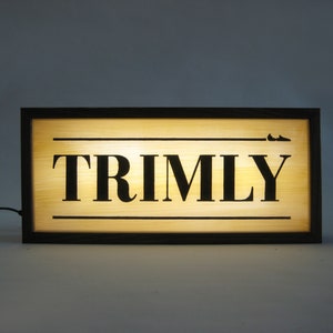 Custom Business Sign Lightbox, Personalised Family Name Sign ...