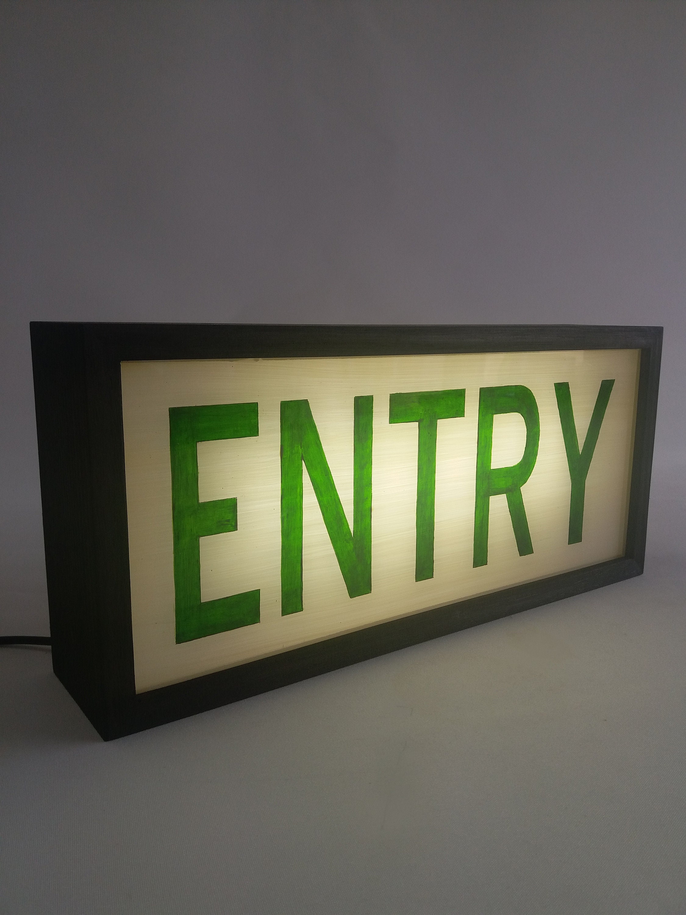 Lighted Entry Sign, Mid Century Modern Light up Sign for Business ...
