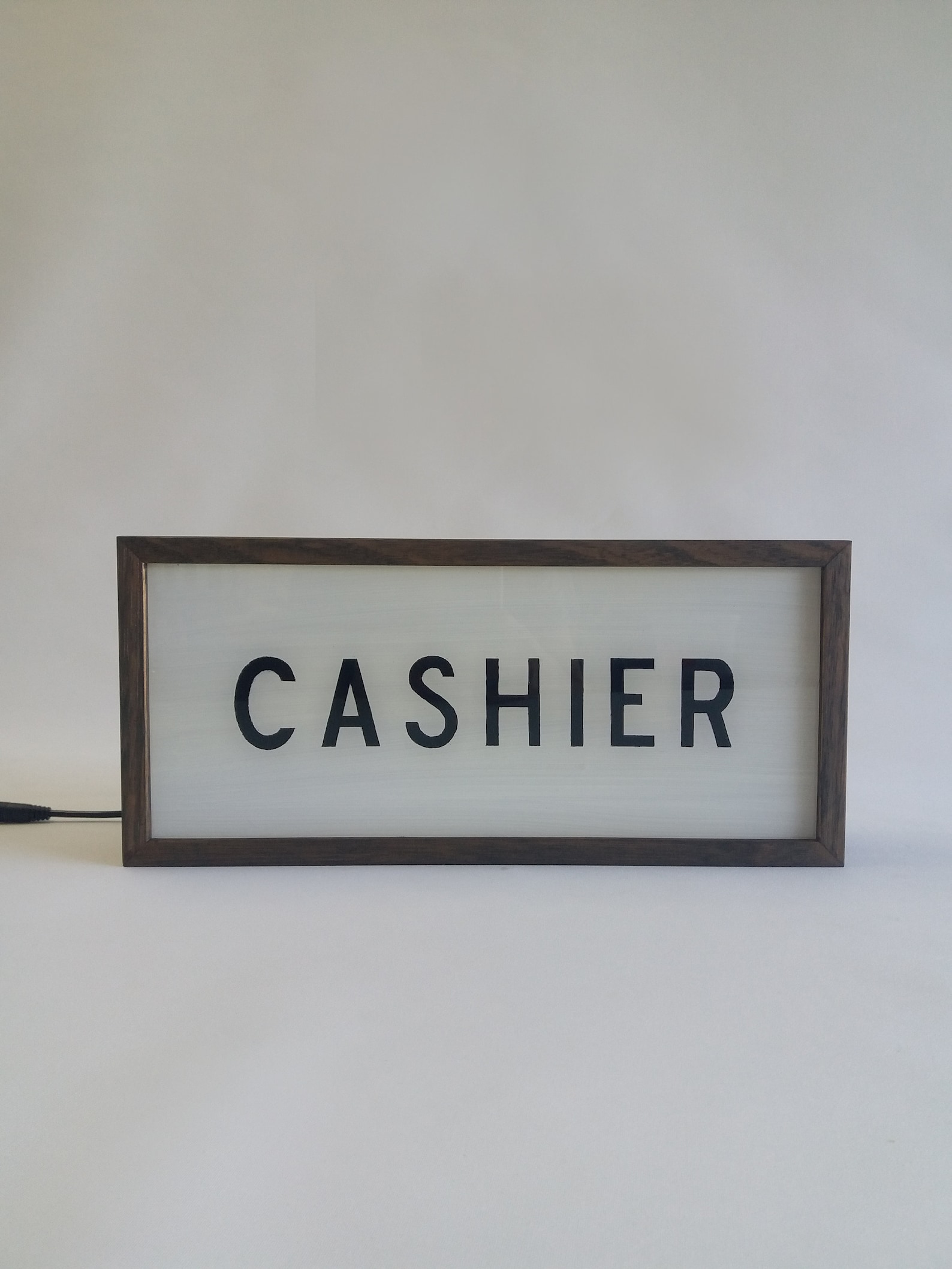 Lightbox Sign CASHIER, Retro Style Illuminated Business Signs ...