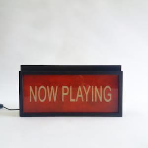 NOW PLAYING Sign in Red, Vinyl Record Display Stand / Record Holder ...