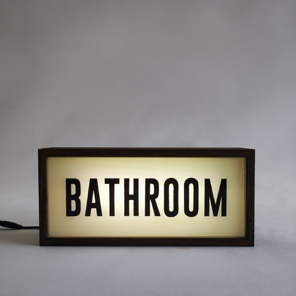 Lighted Restroom Sign - Etsy