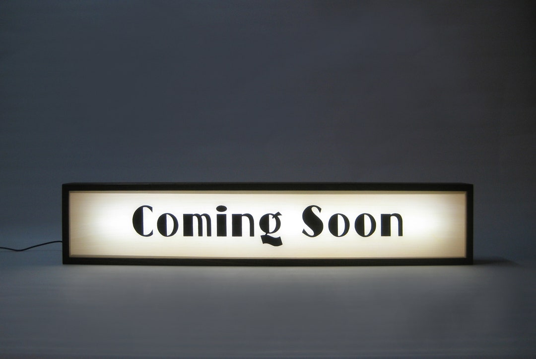 Handcrafted Wooden Coming Soon Light Box Sign for Art Deco Home Theatre ...