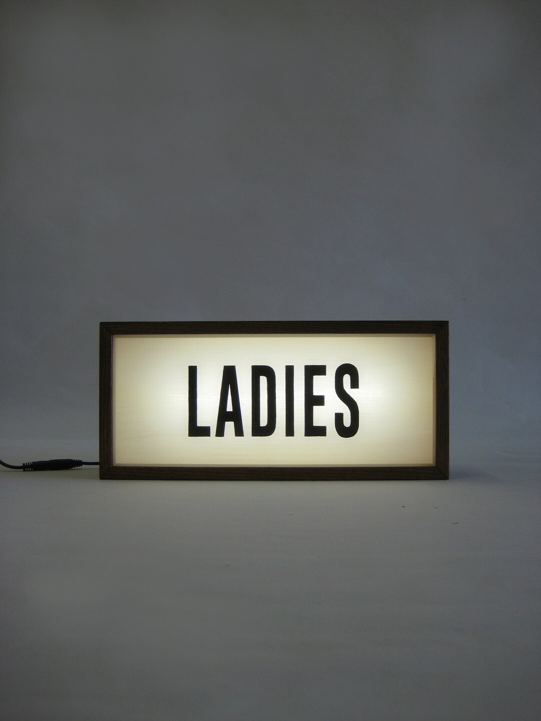 Ladies Handcrafted Wooden Light Box Sign, Restaurant Restroom Sign With ...