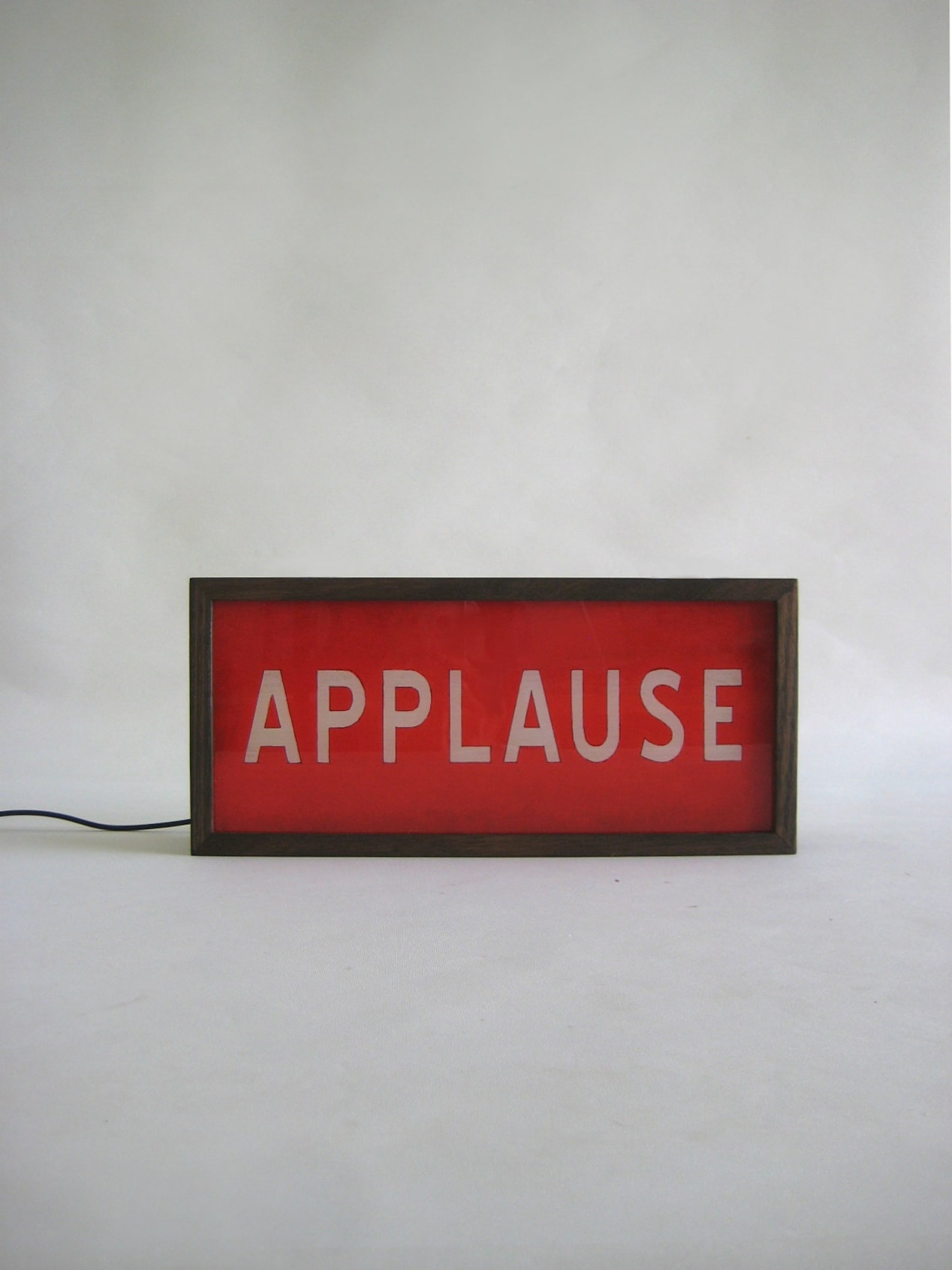 Red APPLAUSE Sign in Wooden Lightbox Vintage Wooden Lighted - Etsy ...