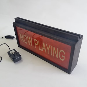 NOW PLAYING Sign in Red, Vinyl Record Display Stand / Record Holder ...