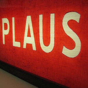Red APPLAUSE Sign in Wooden Lightbox, Retro Wooden Lighted Hand Painted ...