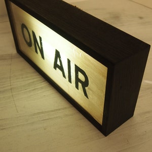 ON AIR Sign Handcrafted Wooden Light Box Signs Light up Retro Style ...