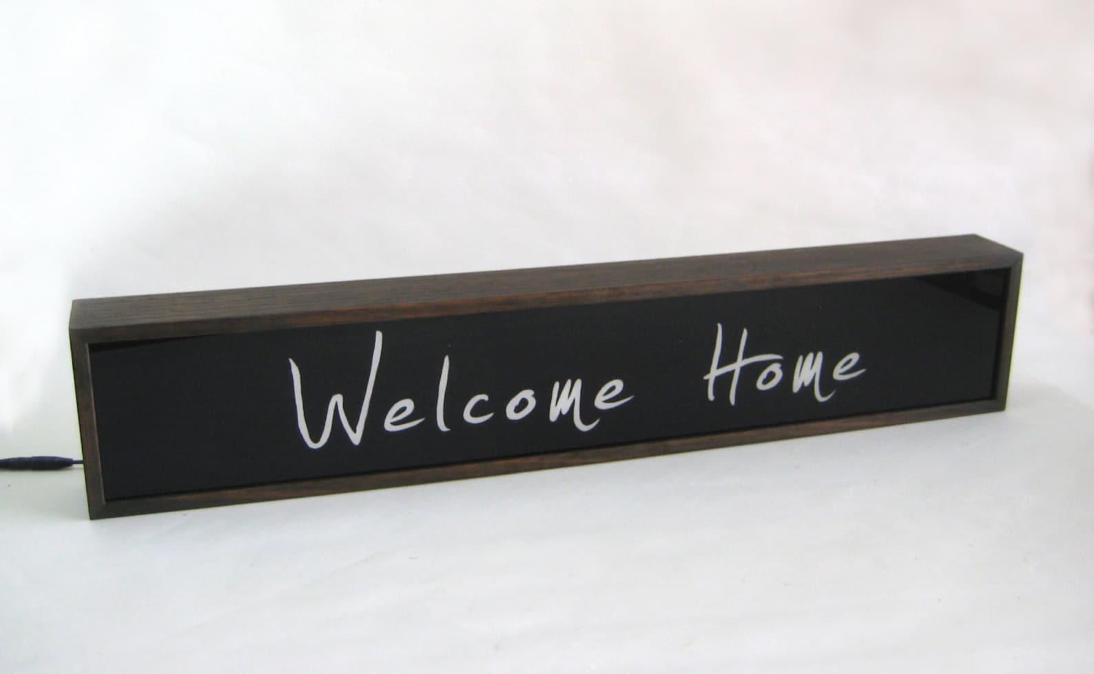 Welcome Home Sign Handcrafted Wooden Light Box, Retro Style Backlit ...