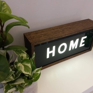 Lighted Home Sign, Handcrafted Wooden Light Box Hand Painted Sign ...