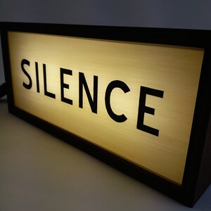 Silence LED Illuminated Sign for Home Music Studio Recording in ...