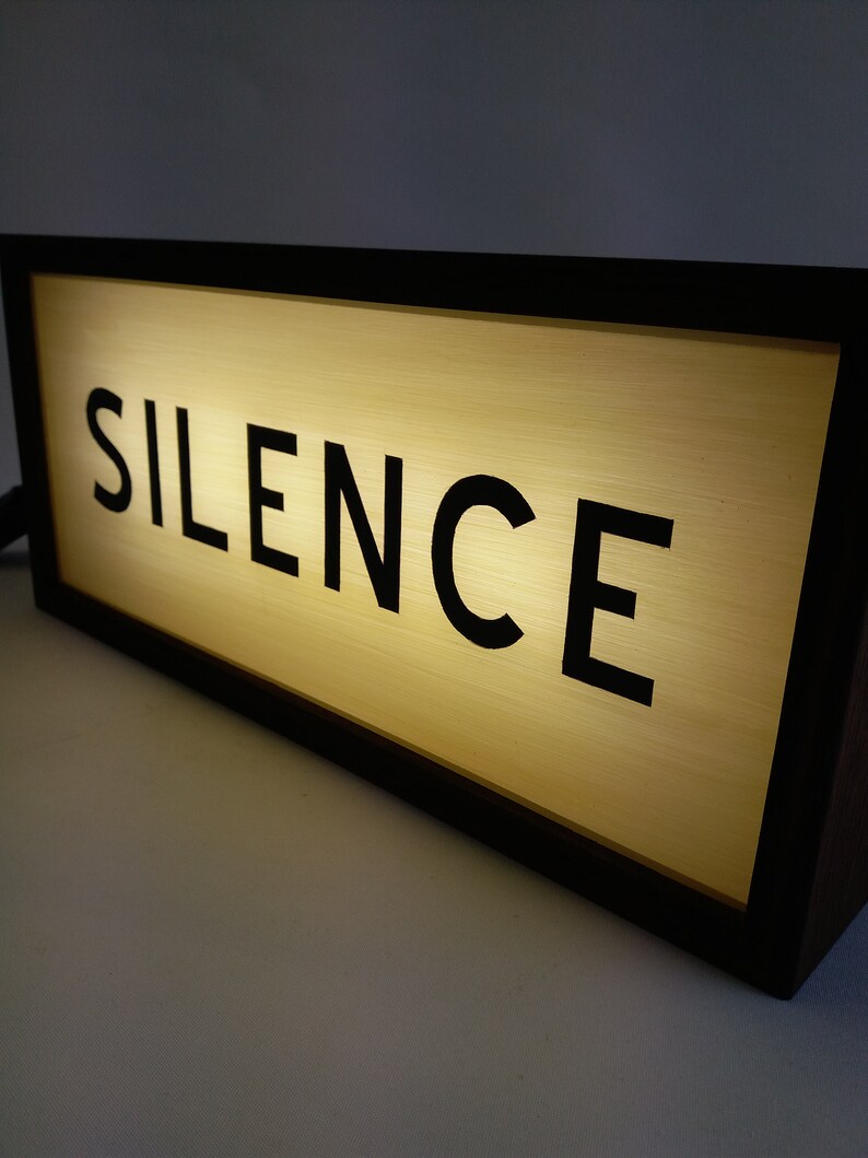 Silence LED Illuminated Sign for Home Music Studio Recording - Etsy