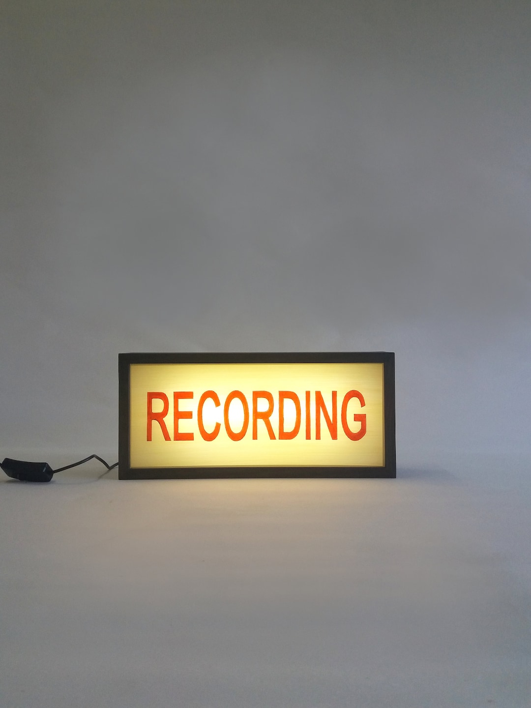 Music Studio Recording Light up Sign in Red, Handcrafted Wooden ...