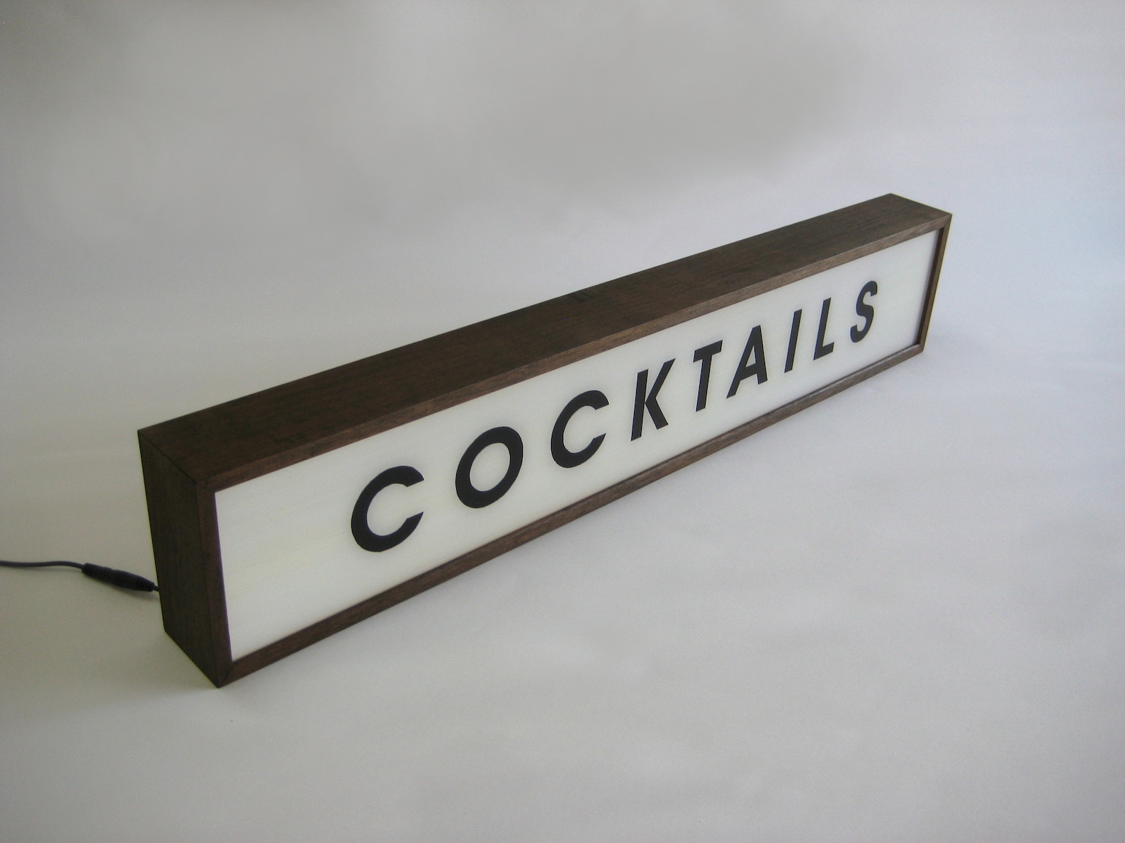Cocktails Light Sign for Classic Style Bar Area Decor, Custom Business ...