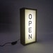 Vertical Open Sign Light, Handcrafted Wooden Lightbox, Unique ...
