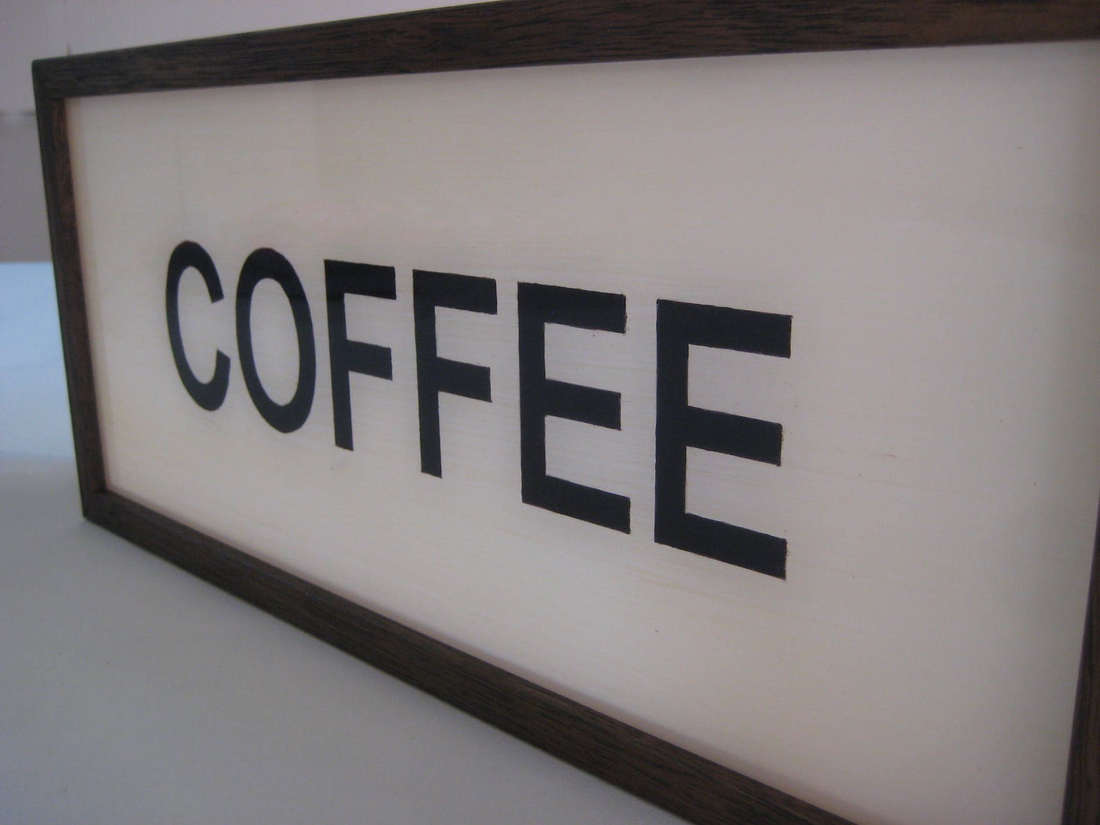 Lighted Coffee Sign, Handcrafted Wooden Light Box Sign for Rustic Cafe ...