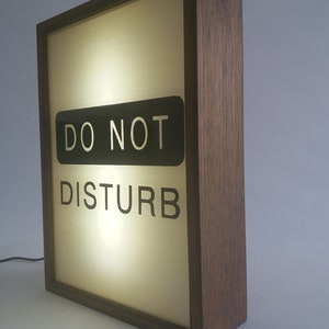 Do Not Disturb Sign Wooden Lightbox for Silent Reading Zone, Quiet ...