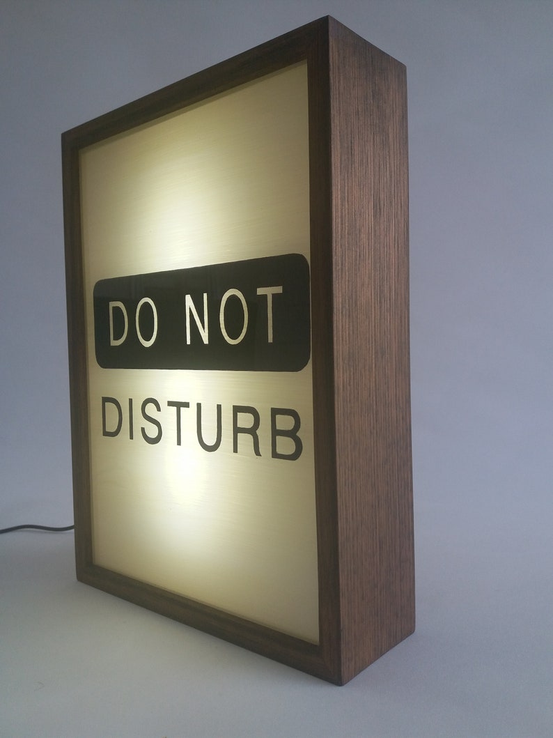 Do Not Disturb Sign Wooden Lightbox for Silent Reading Zone - Etsy