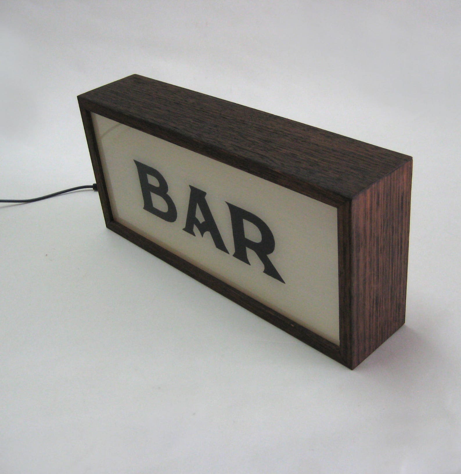 Light up BAR Sign Handcrafted Wooden Light Box Sign for Home | Etsy