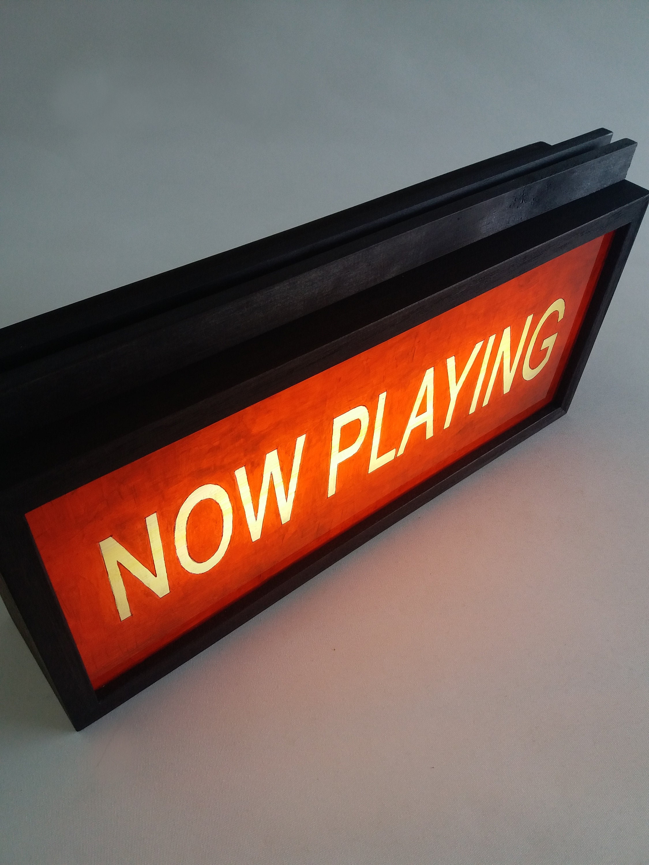 NOW PLAYING Sign in Red, Vinyl Record Display Stand / Record Holder ...