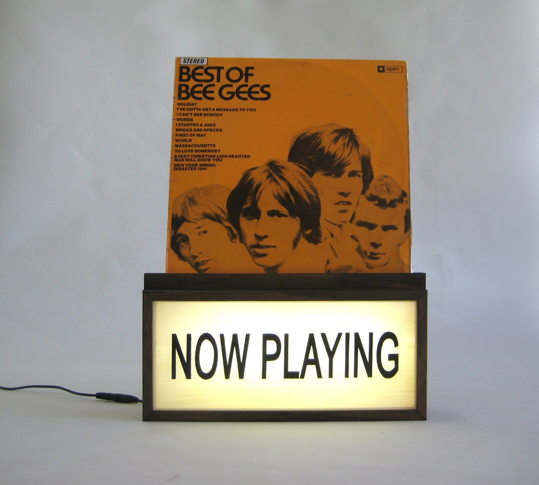 NOW PLAYING Vinyl Record Stand, Record Holder, Handcrafted Wooden ...