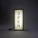 Vertical Open Sign Light, Handcrafted Wooden Lightbox, Unique ...