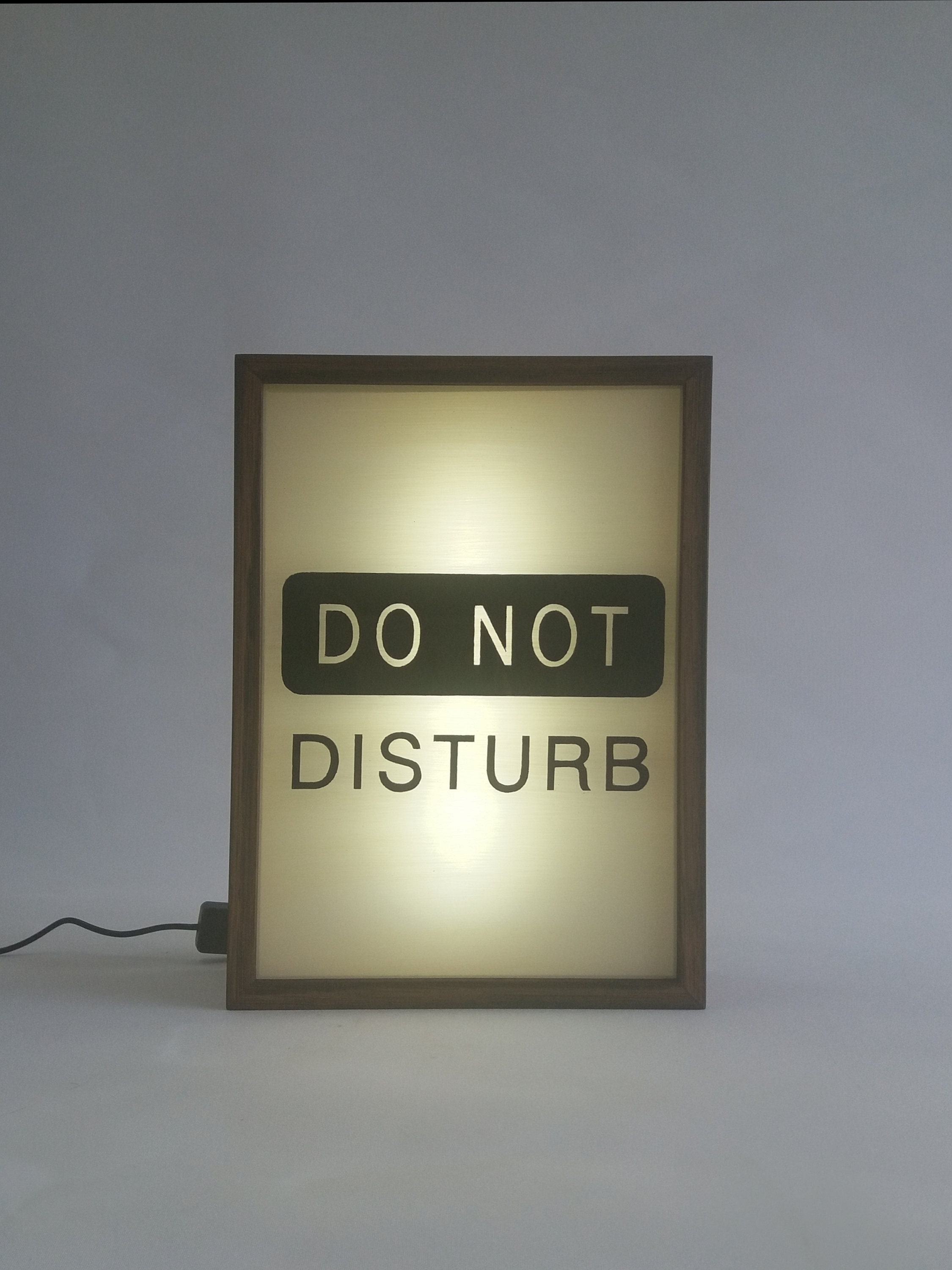 Do Not Disturb Sign Wooden Lightbox for Silent Reading Zone, Quiet ...