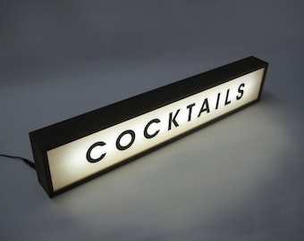 Handcrafted Wooden Vintage Style Light Box Sign by Bingkai on Etsy