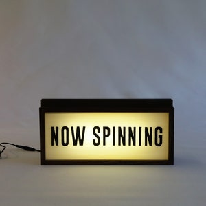 Now Spinning Record Stand With Lightbox Sign, Hand-crafted Vinyl Record ...