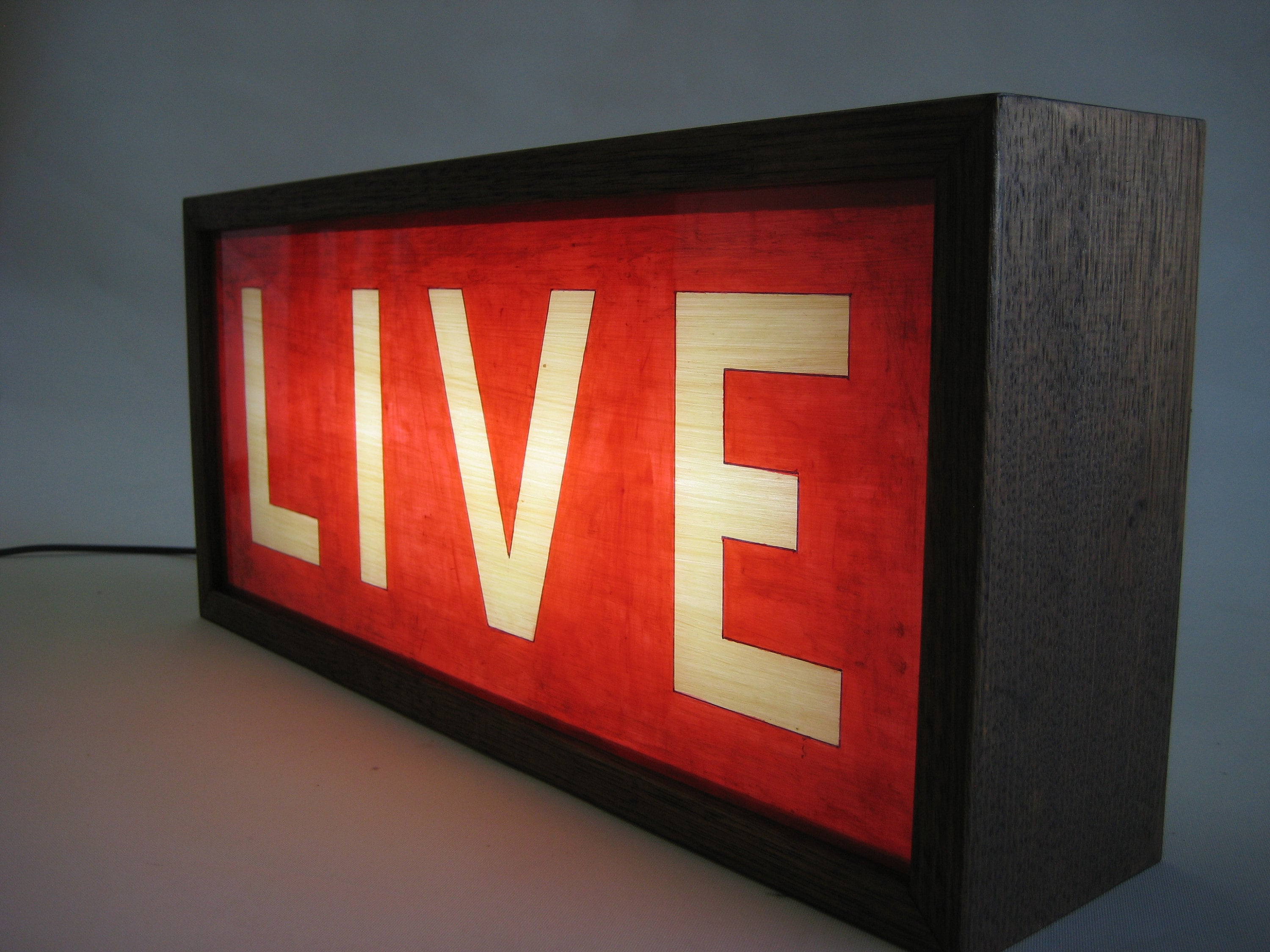 LIVE Wooden Lightbox Sign Lighted Hand Painted Signs - Etsy Australia