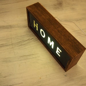 Lighted Home Sign, Handcrafted Wooden Light Box Hand Painted Sign ...