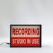 Recording Studio in Use Lightbox Sign, Retro Style Music Studio Signage ...